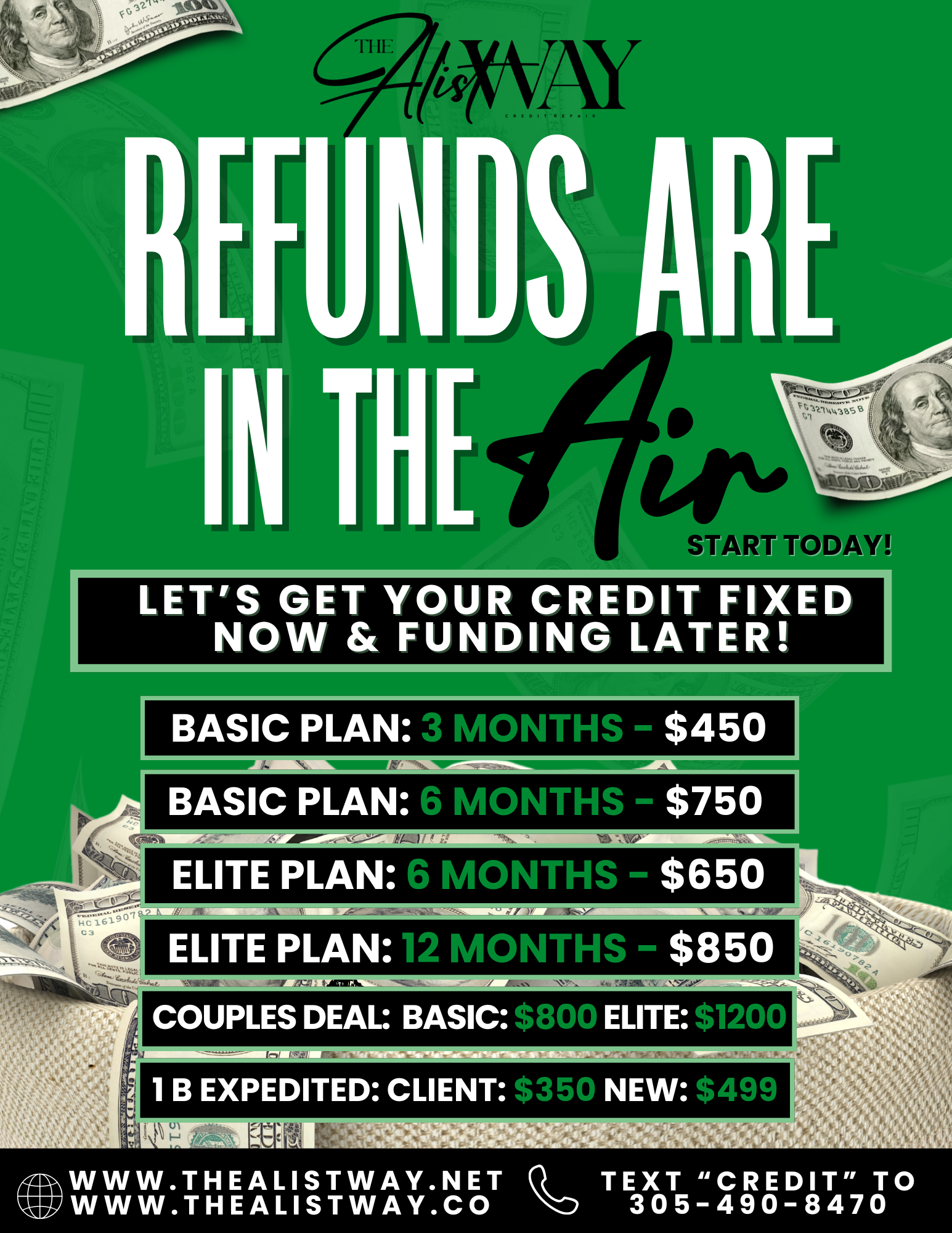 PAY IN FULL CREDIT PLANS – The Alist Way